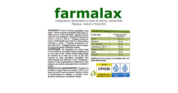 Farmalax - per il Transito Intestinale contro l’Intestino Pigro - 40 ...